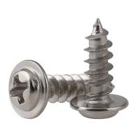 China M4 316 Stainless Steel Self Tapping Screws with Washer - Rounded Head 4-20mm DIN/ISO Certified for sale