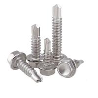 China SS410 Hex Head Self Drilling Metal Screws M4.2-M6.3 Size Range with 13-125mm Length Options for sale