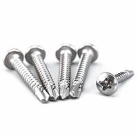 China 410 Stainless Steel Self Tapping Screws Rounded Head Drilling M4.8 13mm Phillips for sale