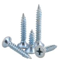 China Blue White Zinc Plated Self Tapping Screws M4 M5 M6 10mm to 50mm Length Phillips Flat Head for sale