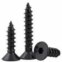 China Hex Drive Flat Head Alloy Stainless Steel Self Tapping Screws M3-M6 6-40mm for sale