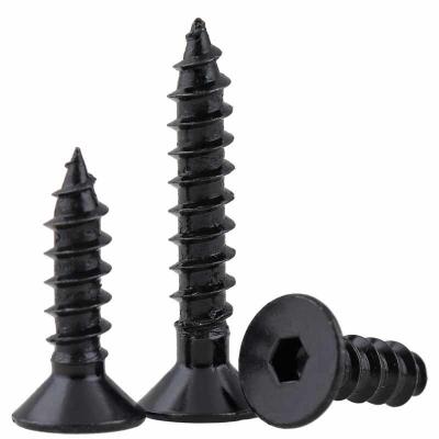 China Hex Drive Flat Head Alloy Stainless Steel Self Tapping Screws M3-M6 6-40mm for sale