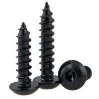 China Grade 8 Alloy Stainless Steel Self Tapping Screws M6 Size Hex Drive Rounded Head for sale