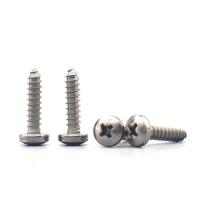 China Titanium Steel Round Head Self Tapping Screws M3-M6 Size 6-30mm Length 316L Stainless Steel for sale