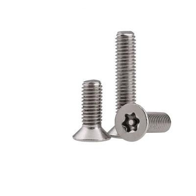 China 304 Stainless Steel Tamper Proof Flat Head Screws M2.5-M10 3-40mm Length Security Fasteners for sale