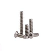China 304 Stainless Steel Tamper Proof Flat Head Screws M2.5-M10 3-40mm Length Security Fasteners for sale