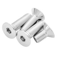 China ANSI Aluminum Hex Drive M6 Flat Head Screws 6-40mm Length for Light Fixture Mounting for sale