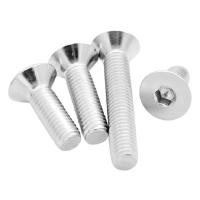China ANSI Aluminum Hex Drive M6 Flat Head Screws 6-40mm Length for Light Fixture Mounting for sale