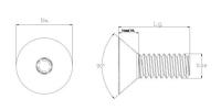 China Grade 12.9 Alloy Steel Hex Drive Flat Head Screws M3-M10 6-50mm High Strength Fasteners for sale