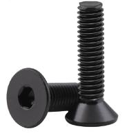 China Grade 12.9 Alloy Steel Hex Drive Flat Head Screws M3-M10 6-50mm High Strength Fasteners for sale