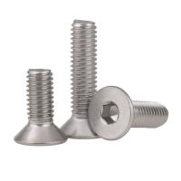 China 304 Stainless Steel Flat Head Screws M2 to M12 3mm to 60mm for Industrial Use for sale