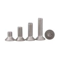 China SS304 Hex Drive Flat Head Screw M2-M12 3-60mm 304 Stainless Steel Corrosion Resistant Fasteners for sale