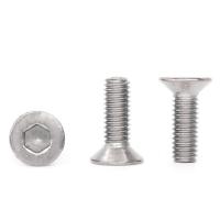 China M6 Titanium Steel Hex Drive Flat Head Screws 4-100mm Length for Furniture and Industrial Applications for sale