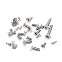 China M6 Titanium Steel Hex Drive Flat Head Screws 4-100mm Length for Furniture and Industrial Applications for sale