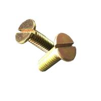 China Iron Zinc Plated Slotted Flat Head Machine Screws M2-M12 Size Range 3-100mm Length for sale