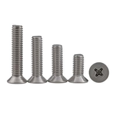 China 304 Stainless Steel Phillips Flat Head Screws M2 to M10 3mm to 100mm Length for Ceiling Light Fixture for sale