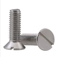 China 304 Stainless Steel Flat Head Screws M1.6-M10 4-60mm Slotted Countersunk Fasteners for sale
