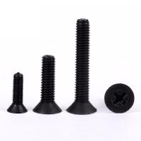 China Black Nylon Phillips Flat Head Self-Tapping Screws M4 M5 M6 Sizes 6mm-40mm Length Corrosion Resistant for sale