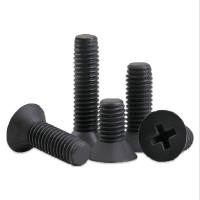 China Black Nylon Phillips Flat Head Self-Tapping Screws M4 M5 M6 Sizes 6mm-40mm Length Corrosion Resistant for sale