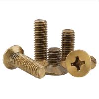 China M3 Brass Phillips Flat Head Machine Screws 4-40mm Length with 5.5mm Head Diameter for Industrial Fastening for sale