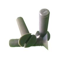 China PVC Stainless Steel Flat Head Screws M6 slotted countersunk flat head screw for sale