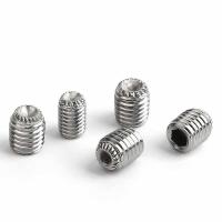 China 304 Stainless Steel Knurled Cup Point Set Screws M2.5-M12 Size Range 3-35mm Length DIN ISO Standard for sale
