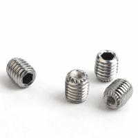 China 304 Stainless Steel Knurled Cup Point Set Screws M2.5-M12 Size Range 3-35mm Length DIN ISO Standard for sale