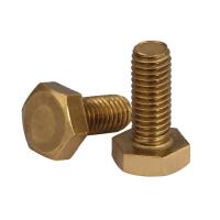 China M10 Stainless Steel Brass Hex Head Bolts 6-100mm Length Grade 4.8 for Machine for sale