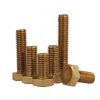 China M10 Stainless Steel Brass Hex Head Bolts 6-100mm Length Grade 4.8 for Machine for sale