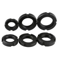 China M10-M52 Grade 4.8 Alloy Steel Black Oxide Lock Nuts for Metal Conduit Fittings - 22mm to 78mm OD Range for sale