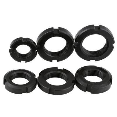 China M10-M52 Grade 4.8 Alloy Steel Black Oxide Lock Nuts for Metal Conduit Fittings - 22mm to 78mm OD Range for sale