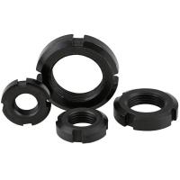 China M10-M52 Grade 4.8 Alloy Steel Black Oxide Lock Nuts for Metal Conduit Fittings - 22mm to 78mm OD Range for sale