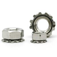 China 201 Stainless Steel Lock Nuts with External Tooth Washer - M5 Size, Grade 5 Strength for Industrial Applications for sale