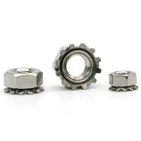 China 201 Stainless Steel Lock Nuts with External Tooth Washer - M5 Size, Grade 5 Strength for Industrial Applications for sale