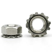 China 201 Stainless Steel Lock Nuts with External Tooth Washer - M5 Size, Grade 5 Strength for Industrial Applications for sale