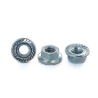 China M3-M16 Stainless Steel Lock Nuts Grade 4 Zinc Plated Serrated Flange Nut for sale