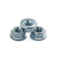 China M3-M16 Stainless Steel Lock Nuts Grade 4 Zinc Plated Serrated Flange Nut for sale