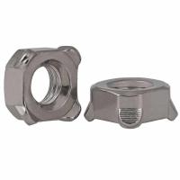 China M4-M10 201 Stainless Steel Square Weld Nuts - DIN7983 Standard, 7-17mm Width Range for sale