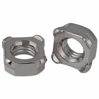 China M4-M10 201 Stainless Steel Square Weld Nuts - DIN7983 Standard, 7-17mm Width Range for sale