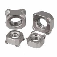 China M4-M10 201 Stainless Steel Square Weld Nuts - DIN7983 Standard, 7-17mm Width Range for sale