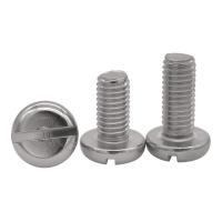 China 304 Stainless Steel Pan Head Slotted Machine Screws M1.6-M10 3-60mm DIN7982 Standard for sale