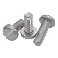 China 304 Stainless Steel Pan Head Slotted Machine Screws M1.6-M10 3-60mm DIN7982 Standard for sale