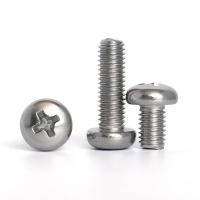 China 316 Stainless Steel Pan Head Phillips Screws M2-M8 Size Range 4-80mm Length DIN7982 JIS Standard for sale