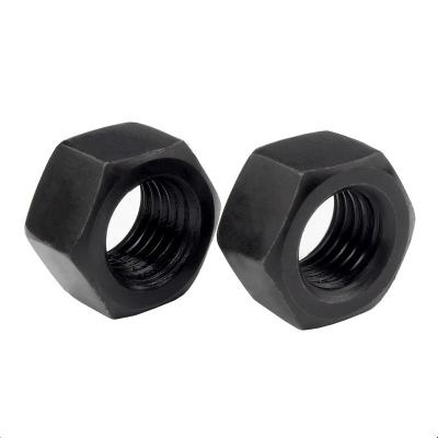 China Black Zinc Plated Hex Jam Nuts Grade 4.8 Alloy Steel M2 to M30 Sizes for Industrial Applications for sale