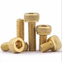 China M2.5 Brass Socket Head Screws Allen Head Machine Screws 5-30mm Length for Automation Equipment for sale