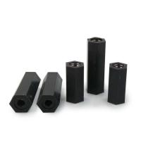 China M4/4mm Black Nylon Male-Female Hex Standoffs - 7mm Hex Size, Lengths 10-60mm for sale