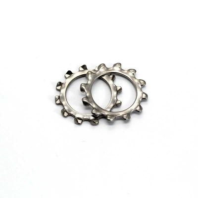 China M3-M10 304 Stainless Steel External Tooth Lock Washers with 6-18mm OD and 0.4-1mm Thickness for sale