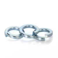 China M3-M20 Grade 4.8 Blue White Zinc Split Lock Washers 0.8-4.1mm Thickness Anti-Loosening for sale