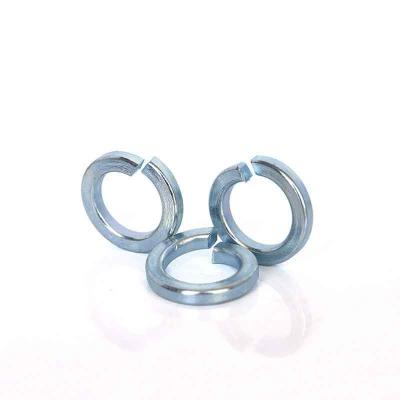 China M3-M20 Grade 4.8 Blue White Zinc Split Lock Washers 0.8-4.1mm Thickness Anti-Loosening for sale