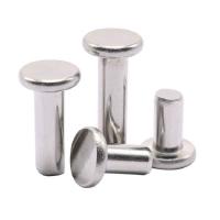 China 304 Stainless Steel Flat Head Solid Rivets M3-M16 Size 6-100mm Length Industrial Fasteners for sale